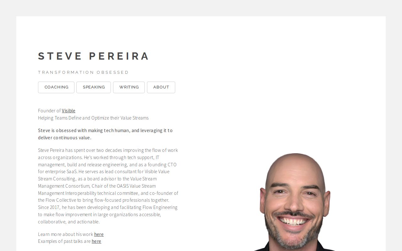 Steve Pereira - The Value Stream Guy